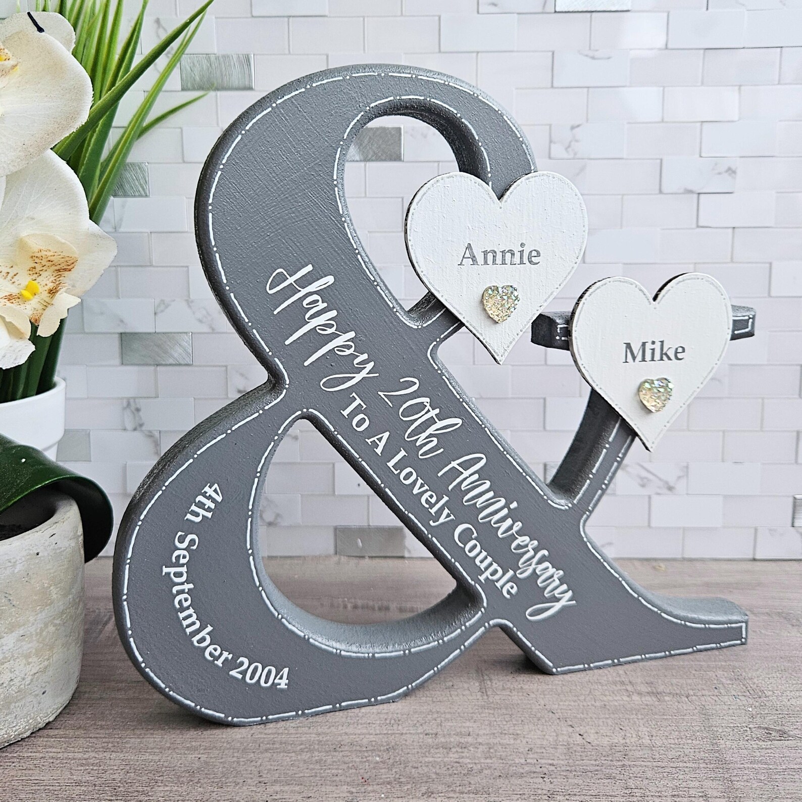 Anniversary Date Sign, 20 Years Together Sign, 20th Anniversary Gifts ...