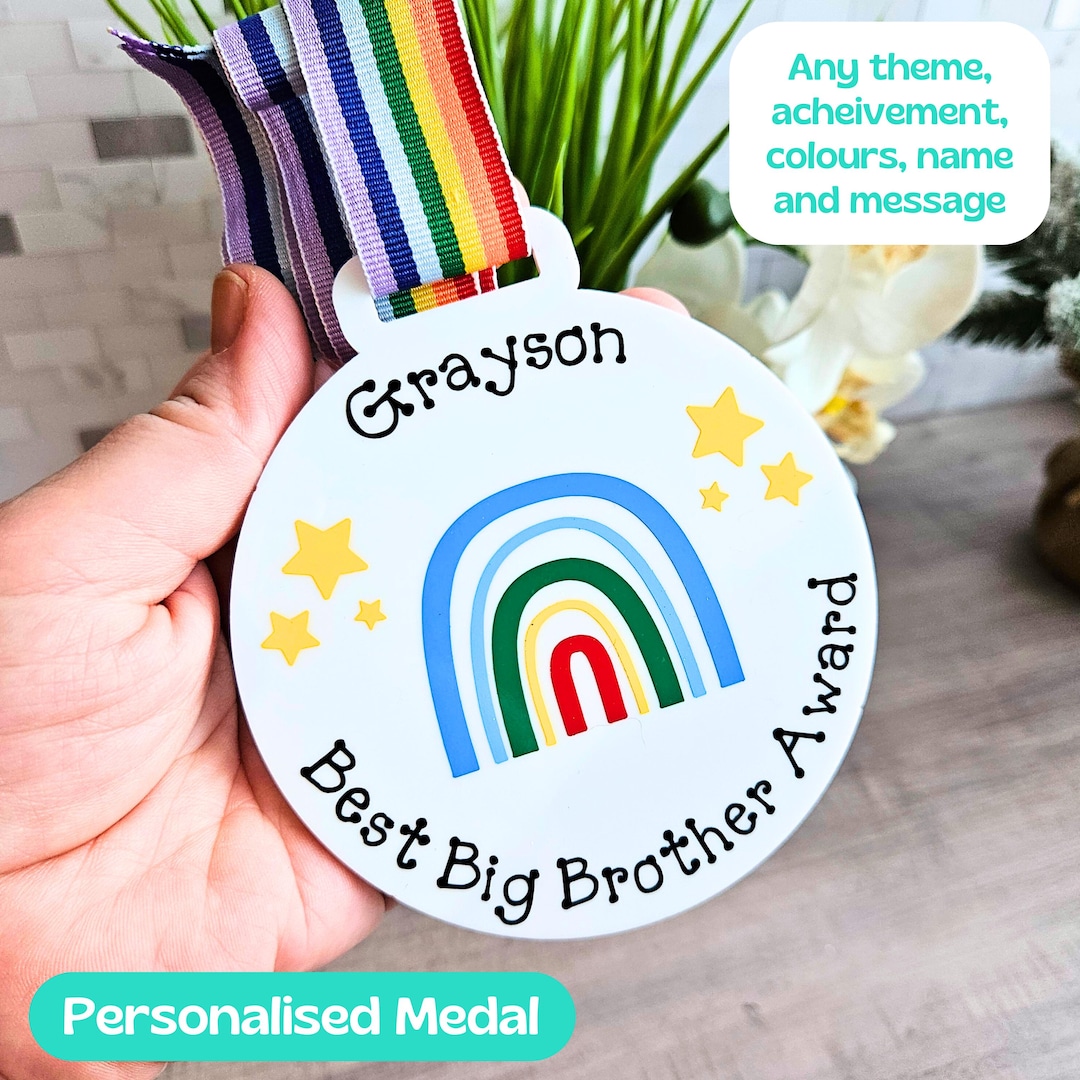 Best Big Brother Medal, New Big Brother Gift From Baby Reveal Gift ...