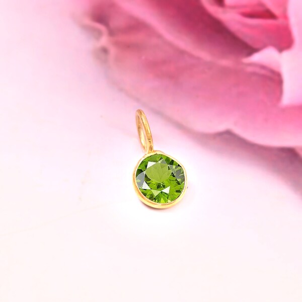 Peridot Charm - Etsy