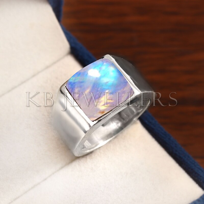 Mens Moonstone Ring - Etsy