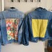 Denim Jacket With Fabric Panel - Etsy