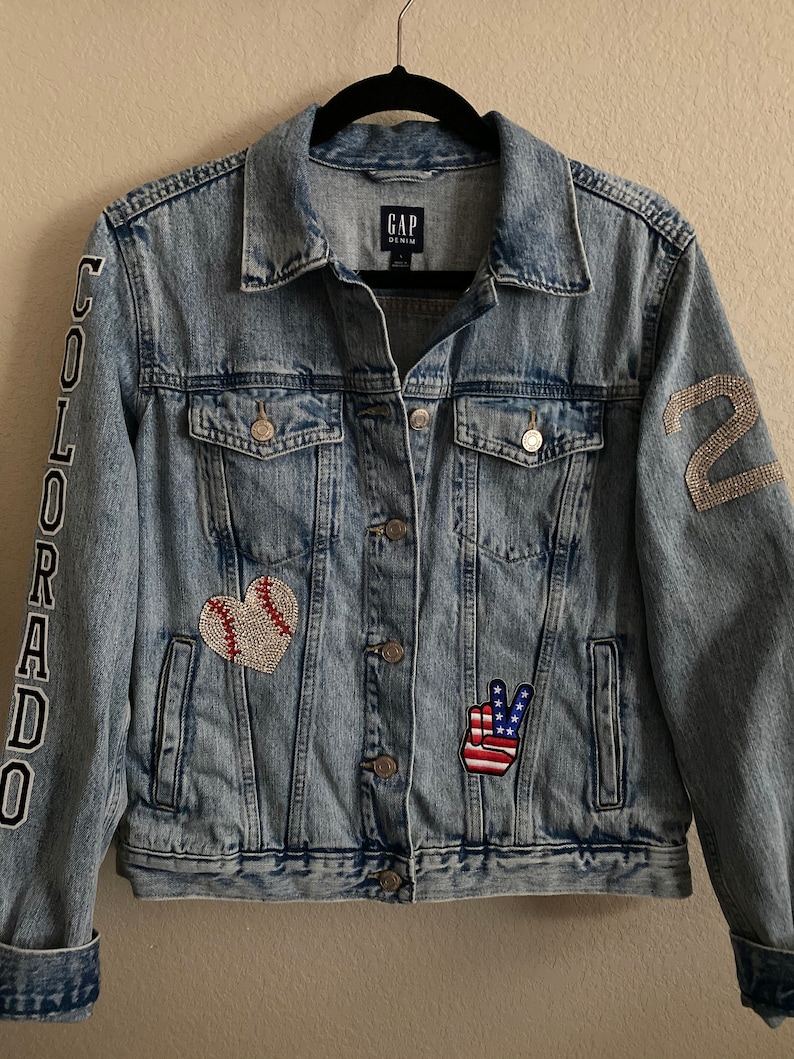 Custom Sports Team Denim Jacket - Etsy