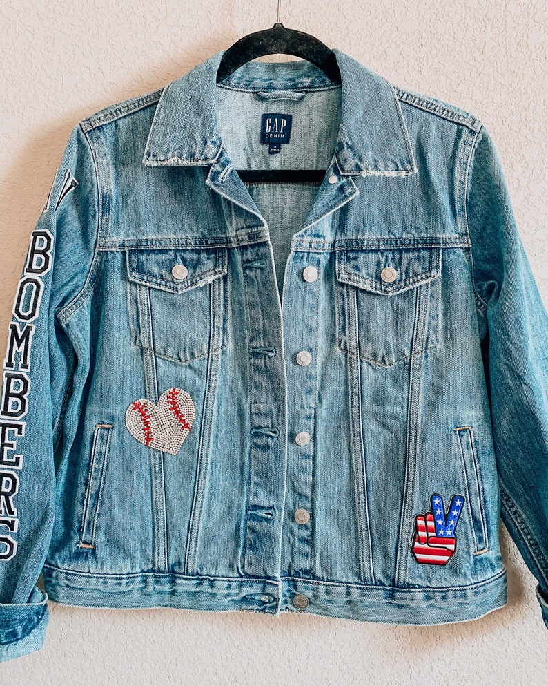 Custom Sports Team Denim Jacket - Etsy