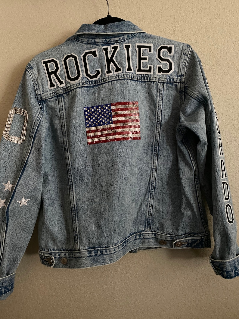 Custom Sports Team Denim Jacket - Etsy
