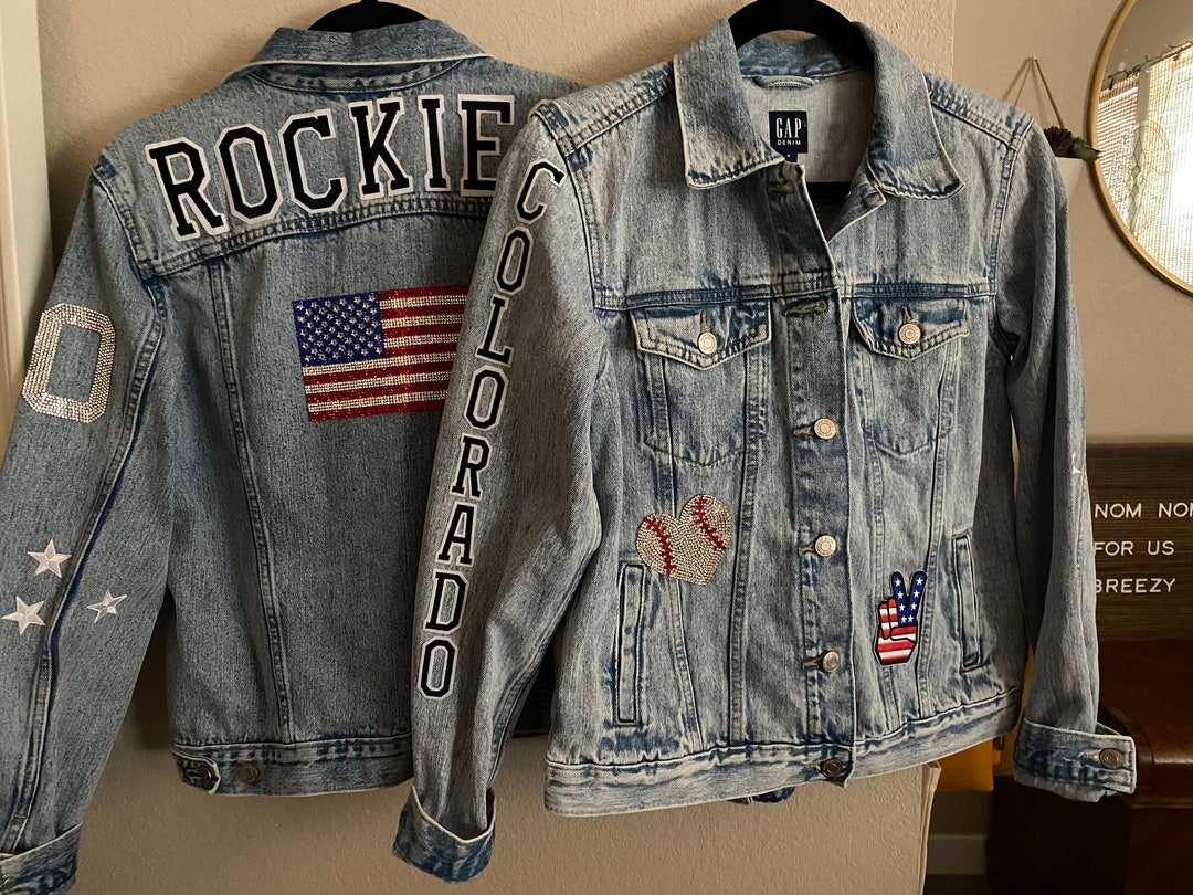 Custom Sports Team Denim Jacket - Etsy