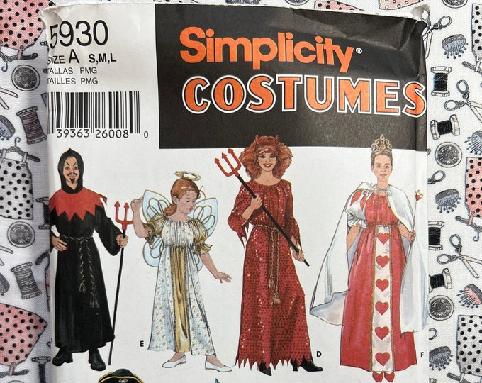 Simplicity Sewing Pattern 5930 Child's Girls' and Boys' Devil Angel ...