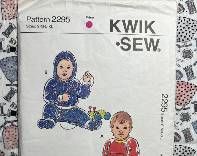 Kwik Sew Sewing Pattern 2295 Baby Pants Shirt & Booties Size S-XL Cut ...