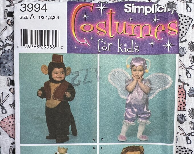 Simplicity Pattern 3994 Toddlers' Costumes Partially Cut to Size 2 - Etsy