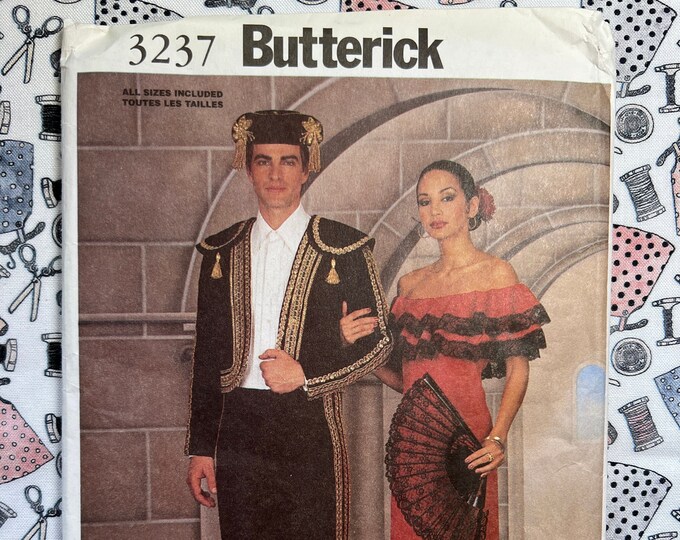 Butterick Costumes Sewing Pattern 3237 Men's Misses' Costumes Part Cut ...