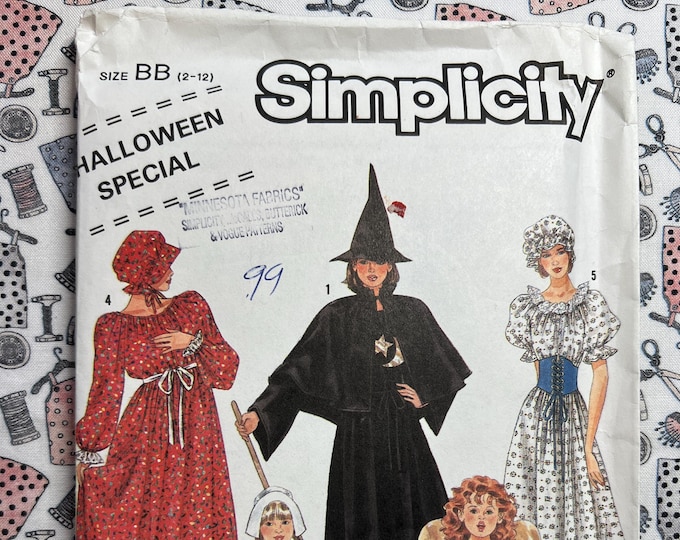 Simplicity Sewing Pattern Halloween Special Girls' Costumes Witch ...