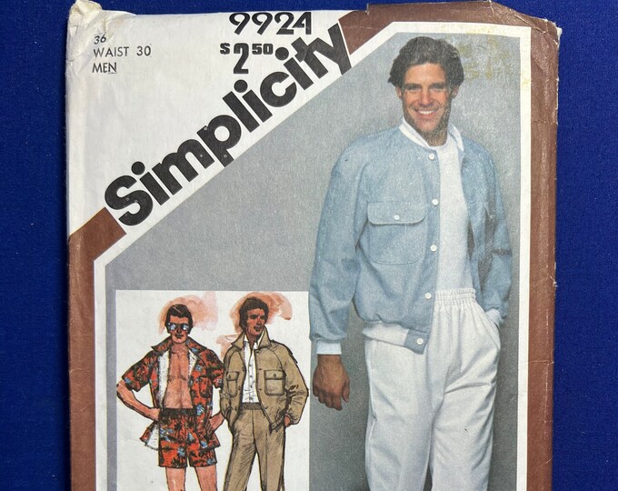 Simplicity Sewing Pattern 9924 Men's Lined & Unlined Jacket Pants and ...