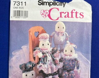 Simplicity Crafts Sewing Pattern 7420 Rag Doll & Clothes FF UNCUT - Etsy