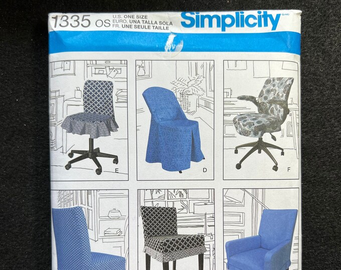 Simplicity Sewing Pattern 1335 Chair Covers FF UNCUT - Etsy