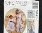 Mccall's Sewing Pattern 6394 Children's & Girls' - Etsy