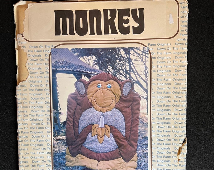 Down on the Farm Originals Monkey Critter Coverlette Quilt Pattern FF ...