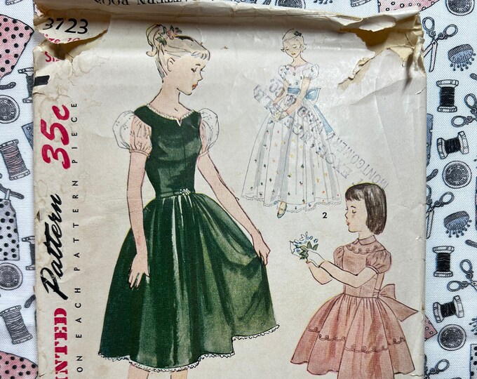 Simplicity Sewing Pattern 3723 Girls' One-piece Dress in Two Lengths ...