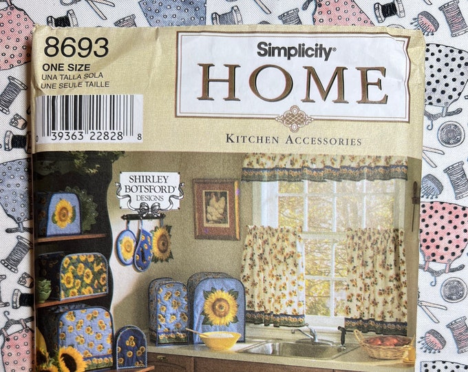 Simplicity Sewing Pattern 8693 Kitchen Accessories Oven Mitt Placemat ...