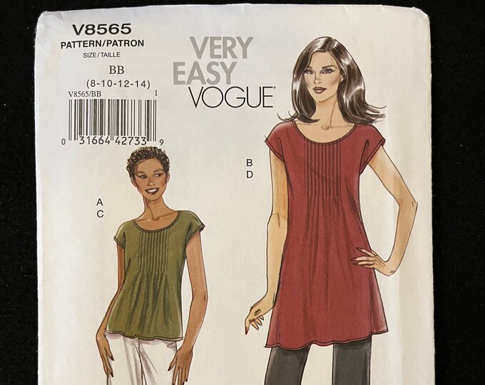 Vogue Sewing Pattern V8565 Misses' Top Tunic & Pants Size 8-14 FF UNCUT ...