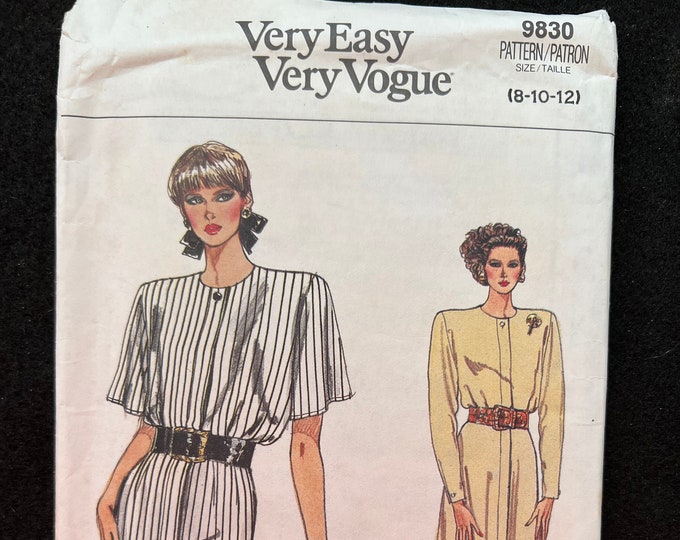 Vogue Sewing Pattern 9830 Misses Dress Size 8-12 FF UNCUT - Etsy