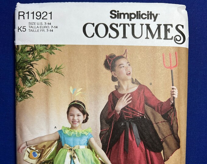 Simplicity Pattern R11921 Peacock Devil Costume Size 7-14 FF UNCUT - Etsy
