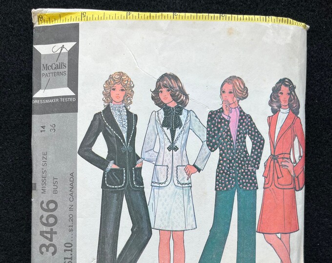 Mccall's Sewing Pattern 3466 Misses' Unlined Suit With Pants & Skirt ...