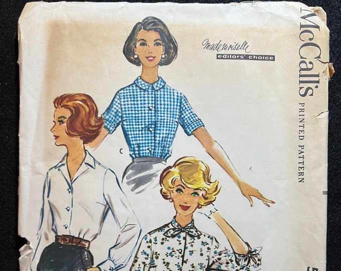 Mccall's Sewing Pattern 5079 Misses Blouse Size 14 Bust 34 - Etsy