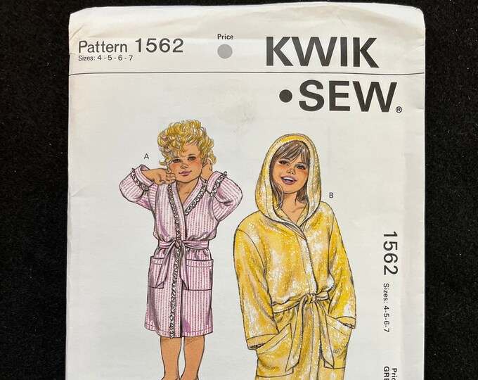 Kwik Sew Sewing Pattern 1562 Girls Robes Size 4 5 6 7 FF UNCUT Sealed ...
