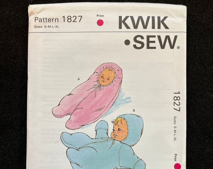 Kwik Sew Sewing Pattern 1827 Baby Buntings Size S to XL FF UNCUT Sealed ...