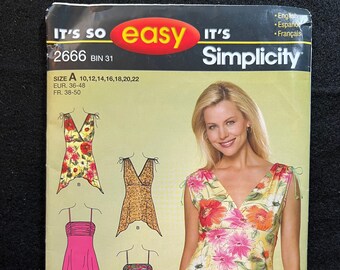 Simplicity Sewing Pattern 5813 Misses' Tucked Blouse With Neckline ...