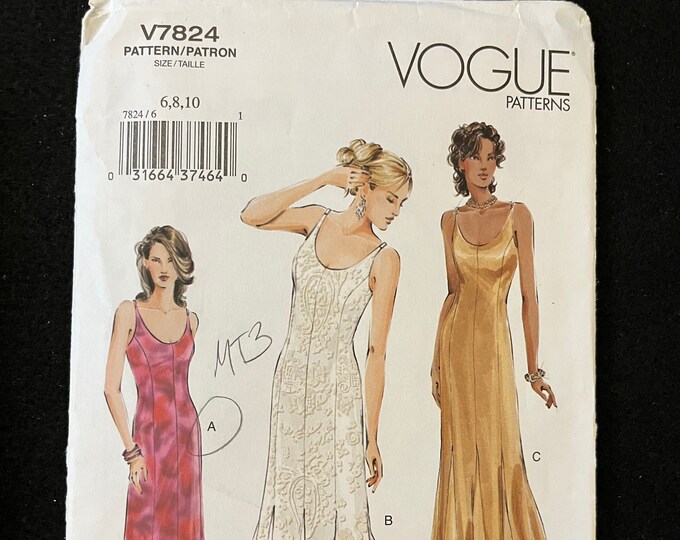 Vogue Sewing Pattern V7824 Misses' Dress Size 6-10 FF UNCUT - Etsy
