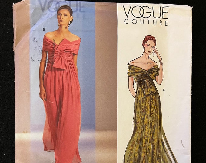 Vogue Couture Sewing Pattern 2630 Misses' Dress Size 14-18 FF UNCUT - Etsy