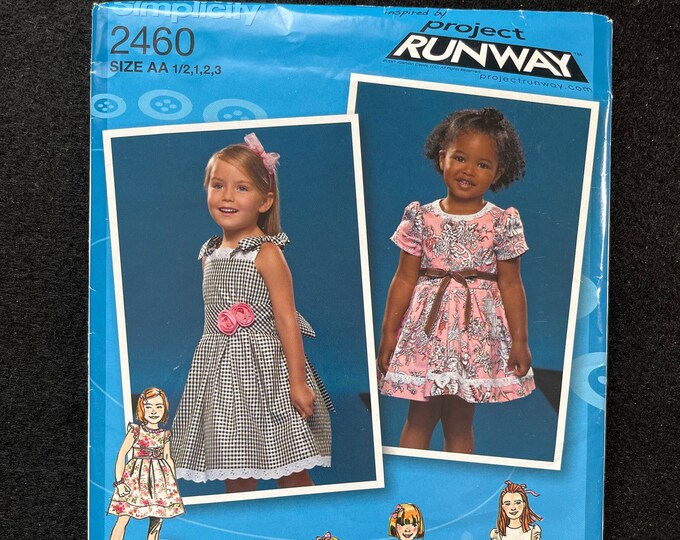 Simplicity Sewing Pattern 2460 Project Runway Toddlers' & Child's Dress Size 1/2-3 FF UNCUT - Etsy
