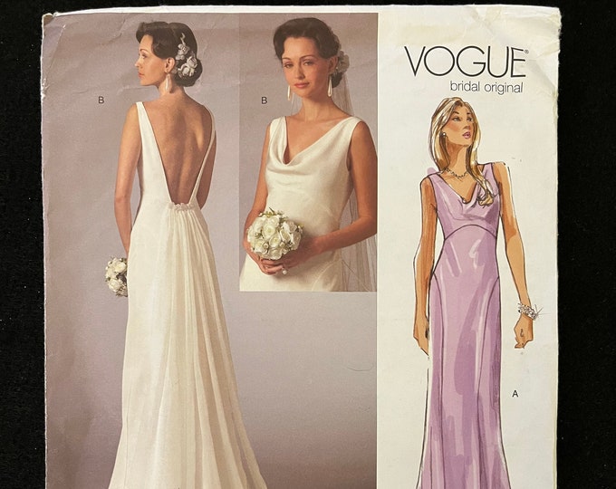 Vogue Bridal Original Sewing Pattern V2965 Misses' Dress Size 10-14 FF ...