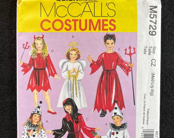 Mccall's Costumes Sewing Pattern M5729 Children's Boys' & Girls ...
