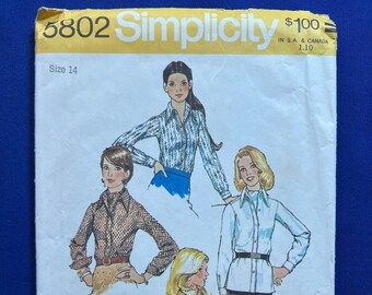 Simplicity Sewing Pattern 9045 Misses' Tunics & Tie Belt Size 14 Cut ...