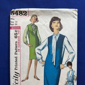 Simplicity Sewing Pattern 5482 Misses' Jumper & Blouse Size 14 Cut ...