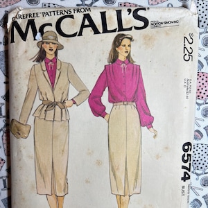 Mccall's Sewing Pattern 6574 Misses' Wrap-jacket Skirt & Blouse Size 8 ...