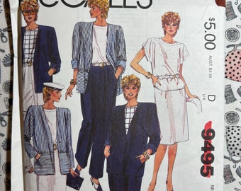 Mccall's Sewing Pattern 7920 Misses' Dress Size 14 Bust 36 FF UNCUT - Etsy