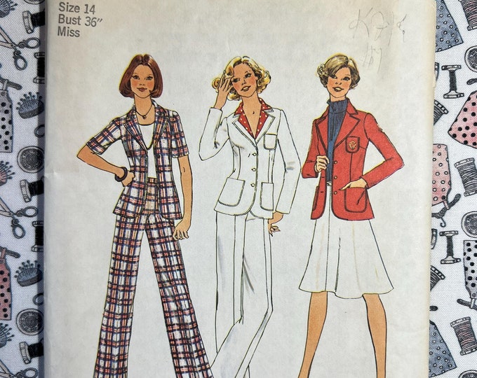 Simplicity Sewing Pattern 6876 Misses' Unlined Jacket Pants & Skirt ...