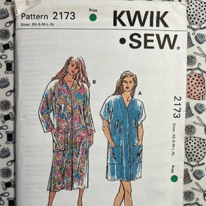 Kwik Sew Sewing Pattern 2173 Misses' Robes Size XS S M L XL FF Uncut ...