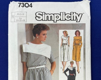 6437 Vintage Simplicity Sewing Pattern Misses Pullover Dress - Etsy