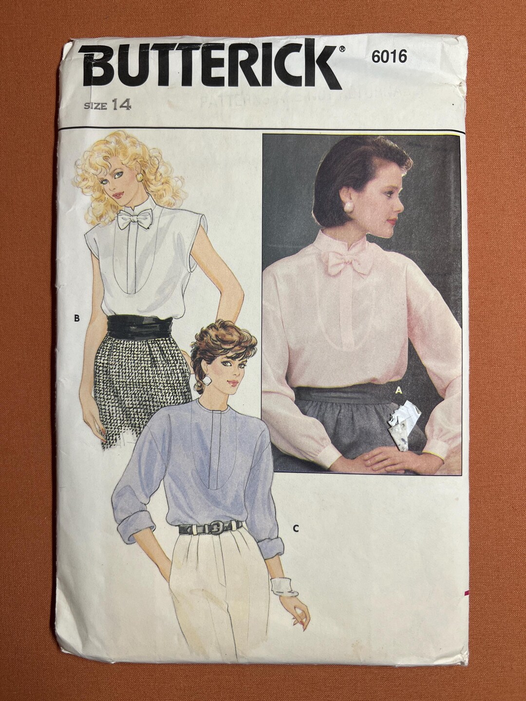 Butterick Sewing Pattern 6016 Misses Blouse Size 14 Bust 36 Cut ...