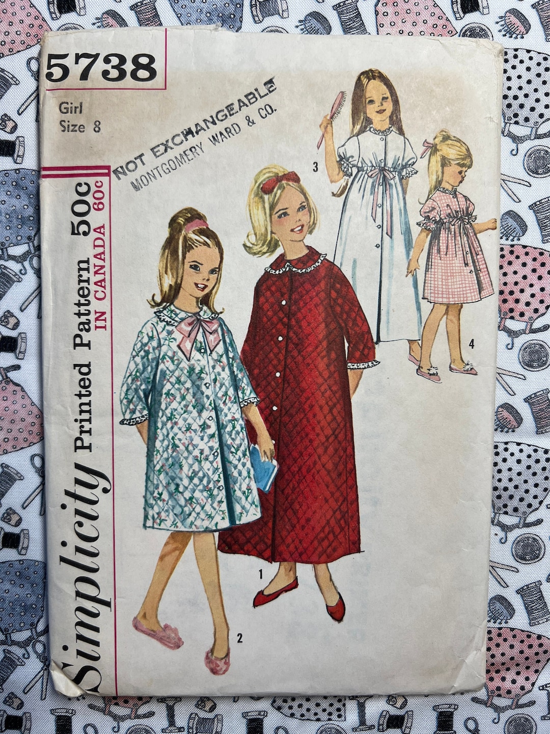 Simplicity Sewing Pattern 5738 Child's and Girls' Robe in Two Lengths ...