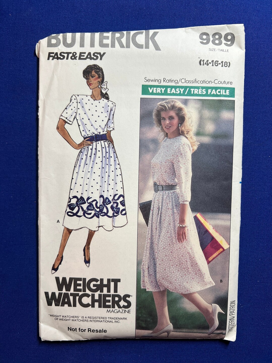 Butterick Sewing Pattern 989 Misses' Dress Size 14-18 FF UNCUT - Etsy