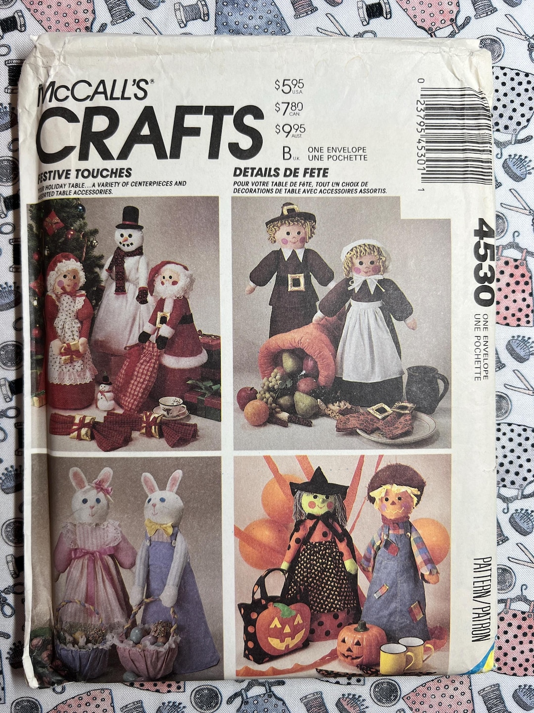 Mccall's Crafts Sewing Pattern 4530 Christmas Thanksgiving Easter ...