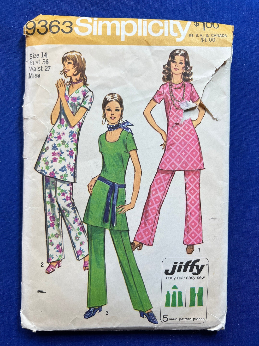 Simplicity Sewing Pattern 9363 Misses' Jiffy Tunic With Three Necklines ...
