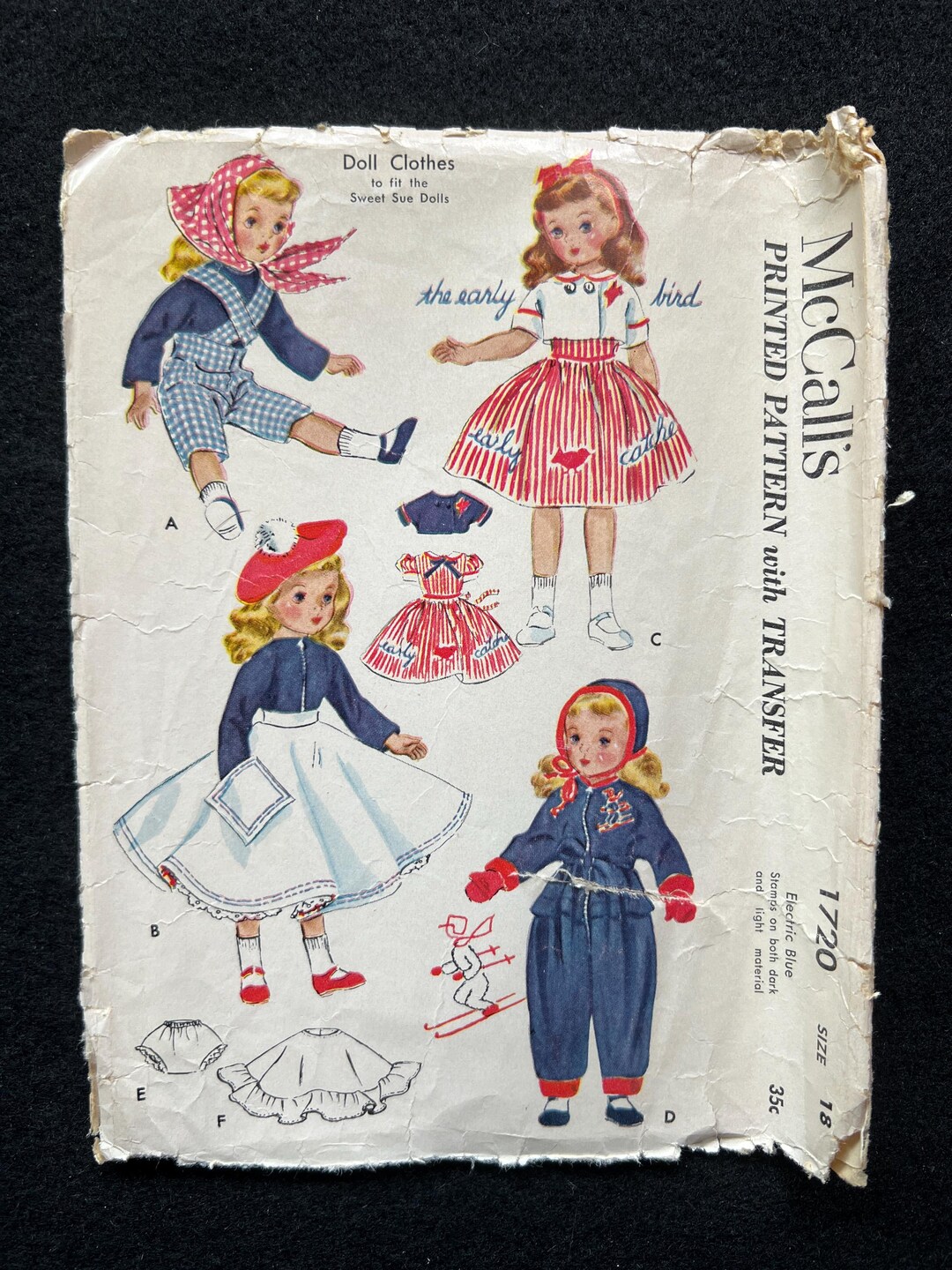 Mccall's Sewing Pattern 1720 Baby Doll's Clothes Wardrobe Size 15