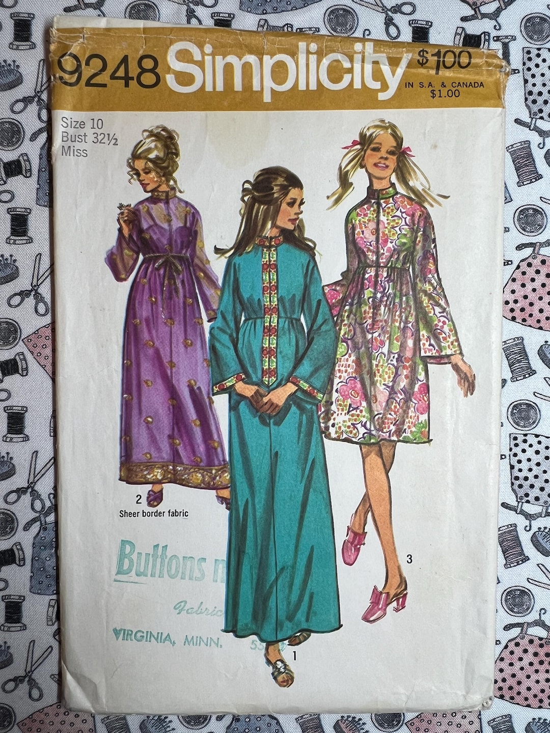 Simplicity Sewing Pattern 9248 Misses' Robe or Hostess Robe in Two ...