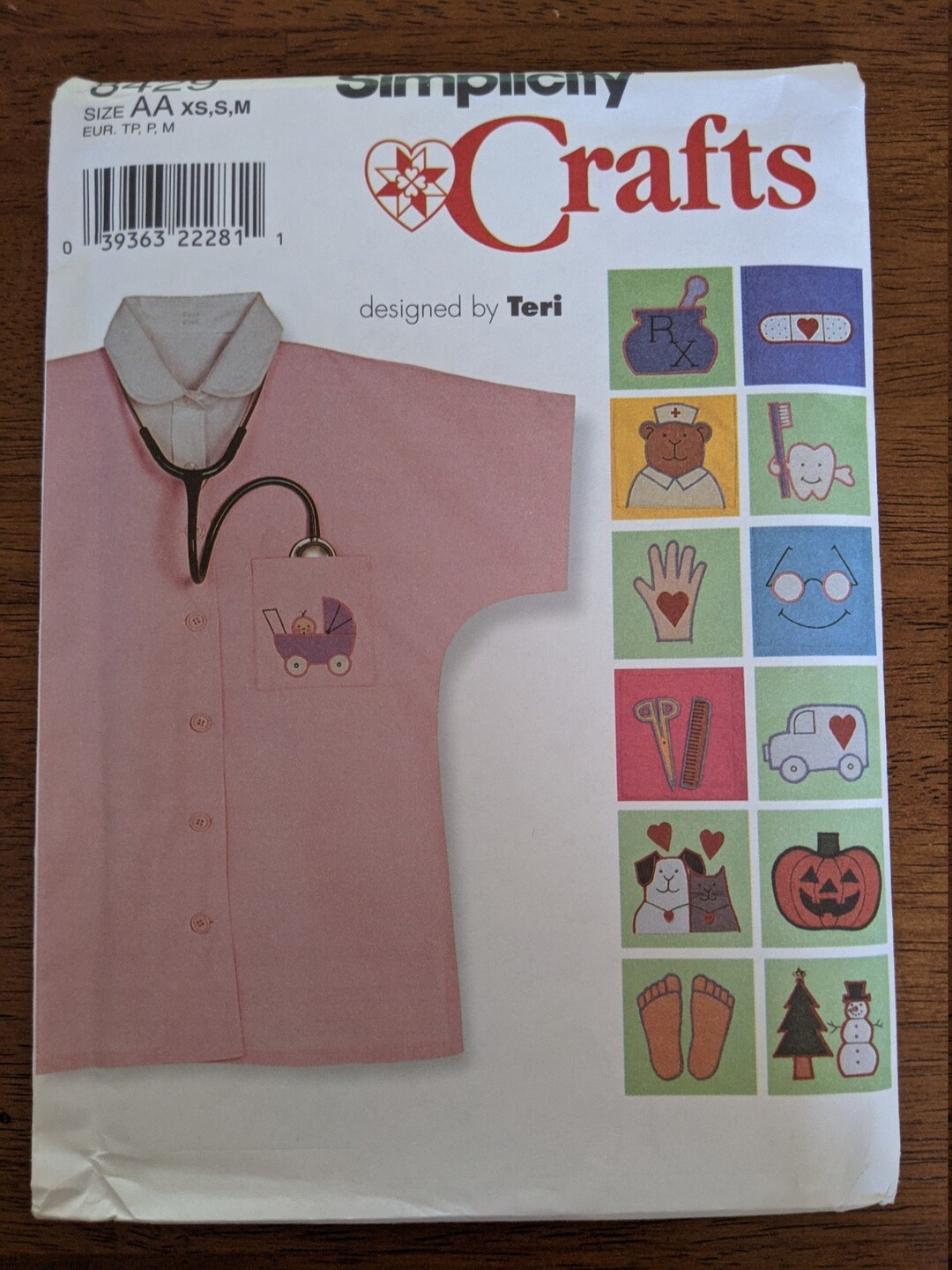 Simplicity Crafts Sewing Pattern 8429 Adult Scrubs Size AA XS - Etsy