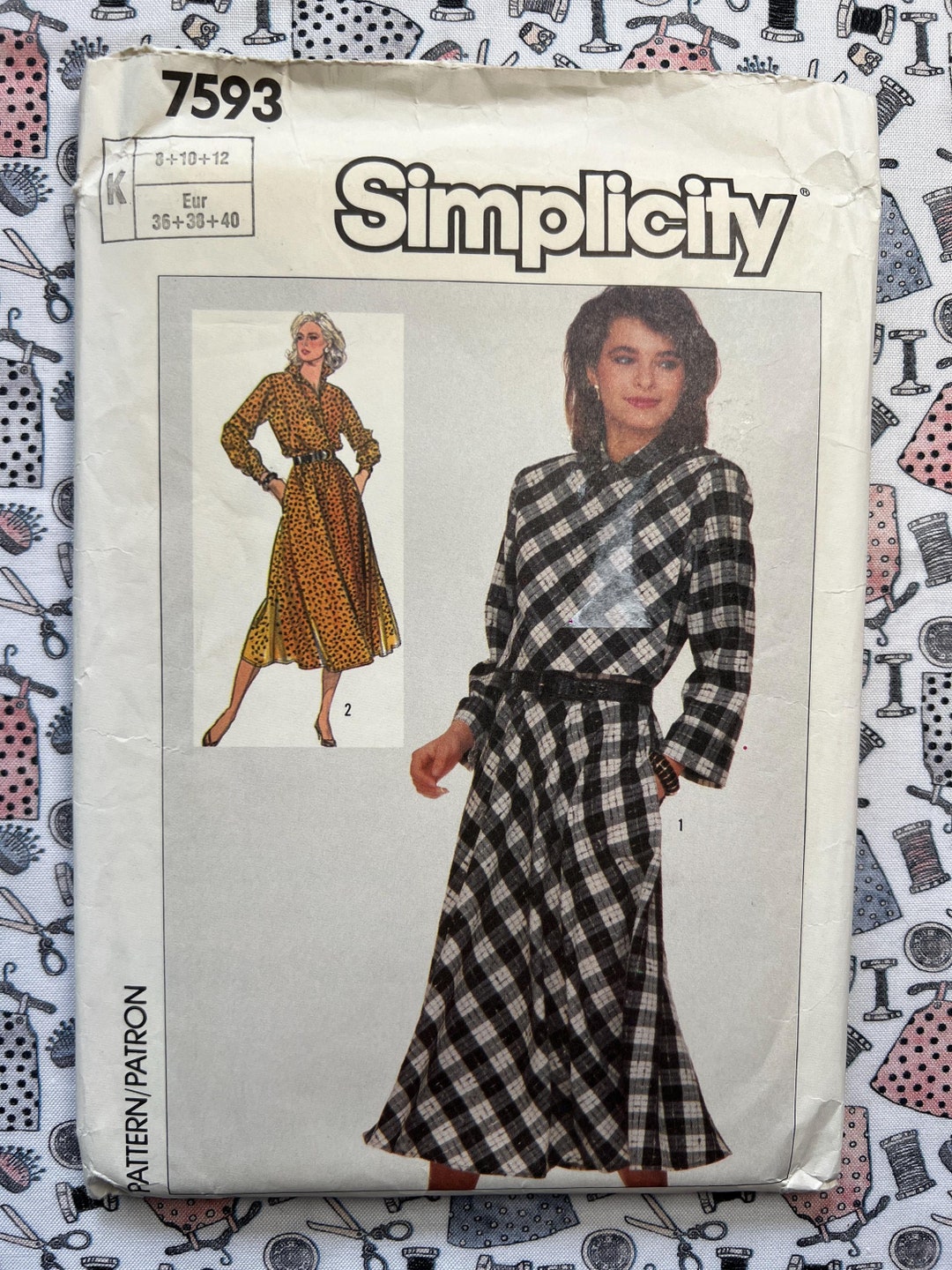 Simplicity Sewing Pattern 7593 Misses' Dress Size 8-12 FF UNCUT - Etsy
